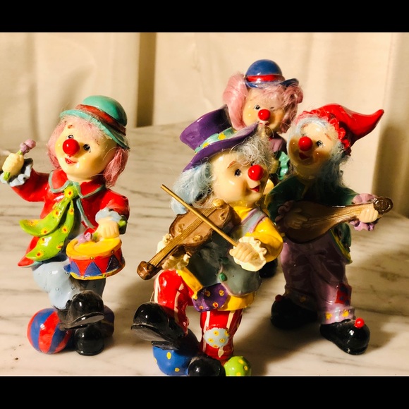 Accents | Vintage Collectible Miniature Clown Quartet | Poshmark